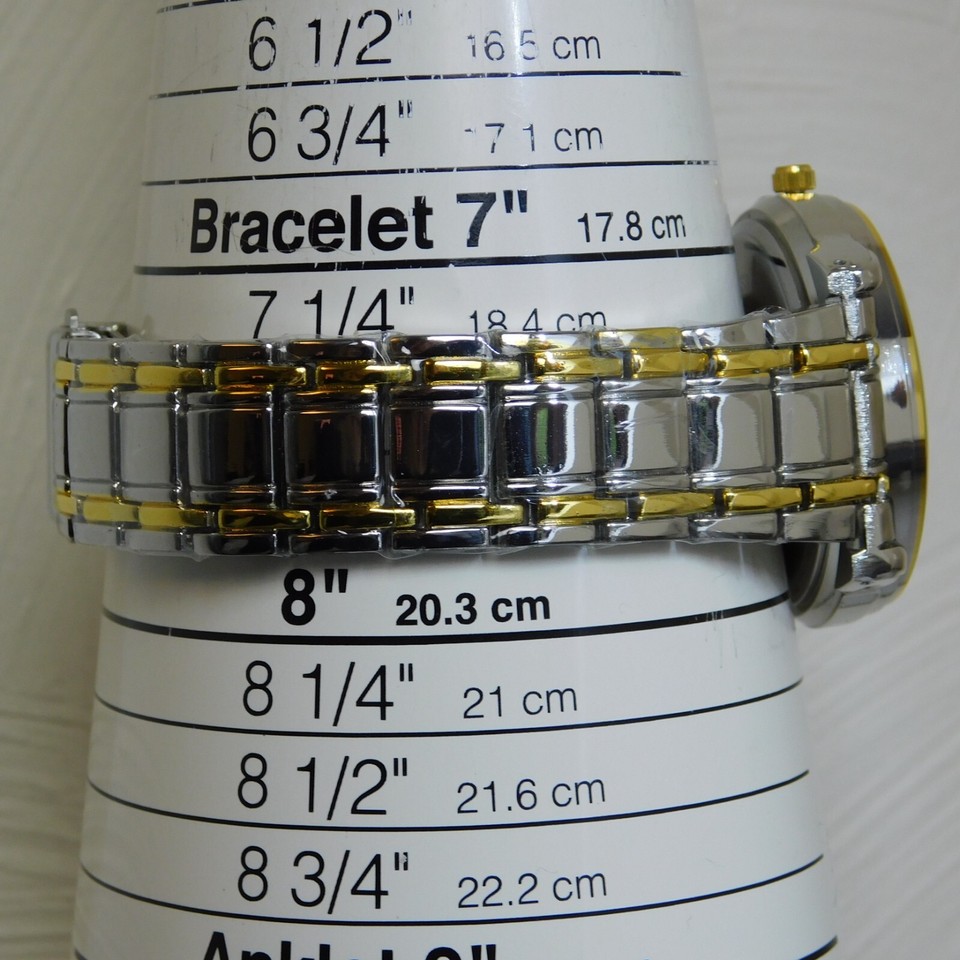 ORUSS 1853 Two Tone Quartz Analog Men's Watch Sz. 7 3/4" New Battery | eBay