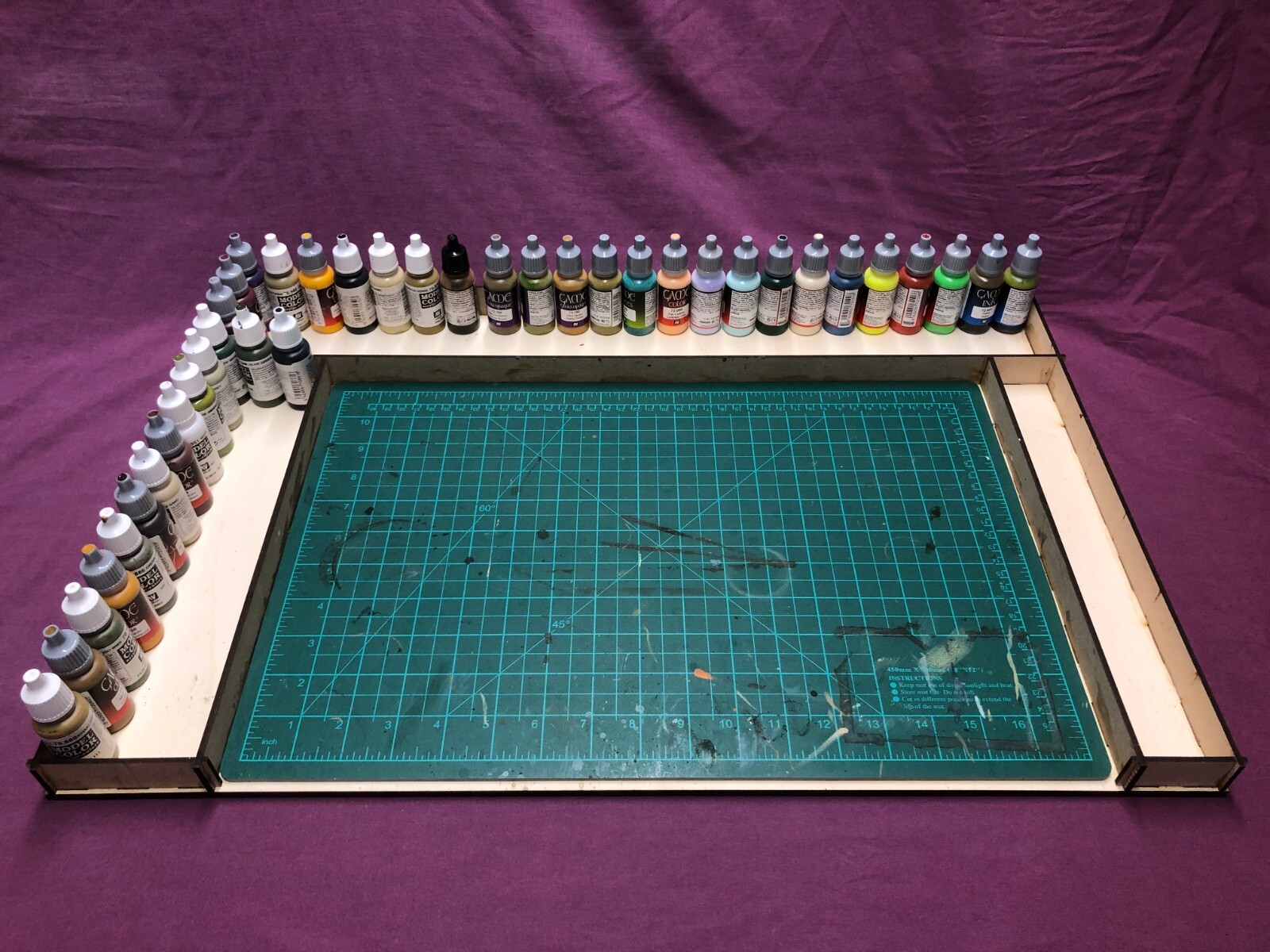 Hobby work station, MDF, A3 size work area. Vallejo, citadel, army ...