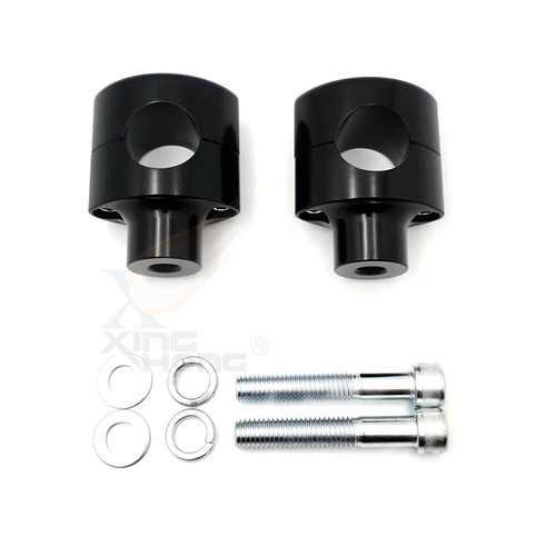 1 1/4 Hefty Springer Handlebar Riser Kits 2" Rise Black For Harley ...