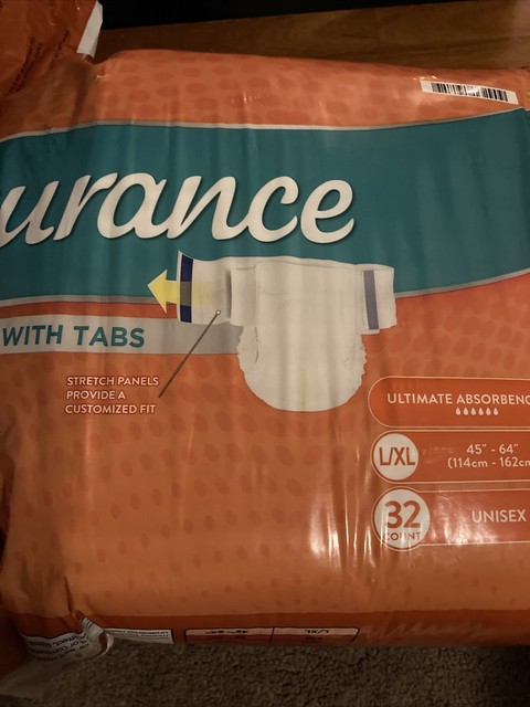 Assurance Stretch Briefs with Tabs, Ultimate Absorbency L/XL - 32 Count ...