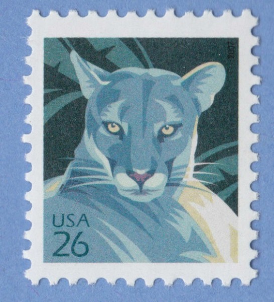 Panther Florida Panther 2007 Cats Postage 26 Cent Stamp USPS 4137 MNH ...
