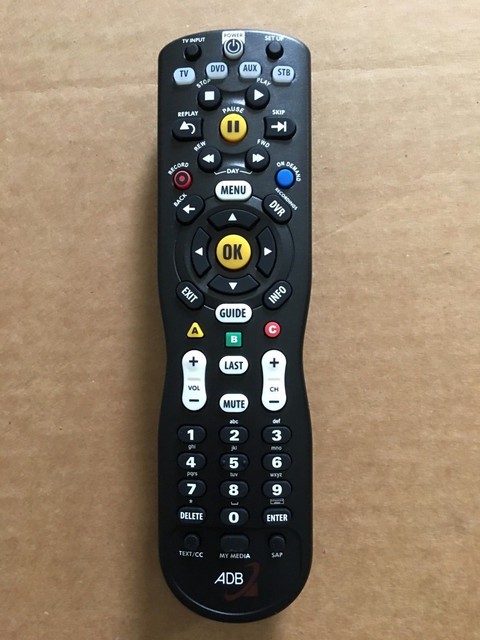 NEW!! ADB Universal TV/DVD/AUX/STB Remote Control URC2025 A133104 ...