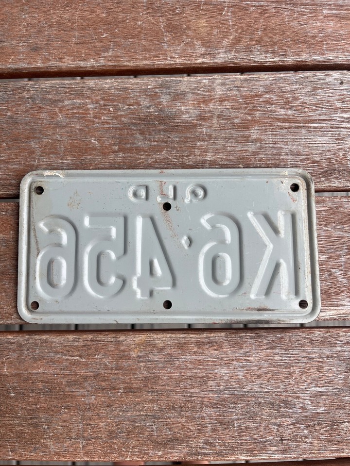 Vintage QUEENSLAND Tractor License Plate K6 456 AUSTRALIA | eBay