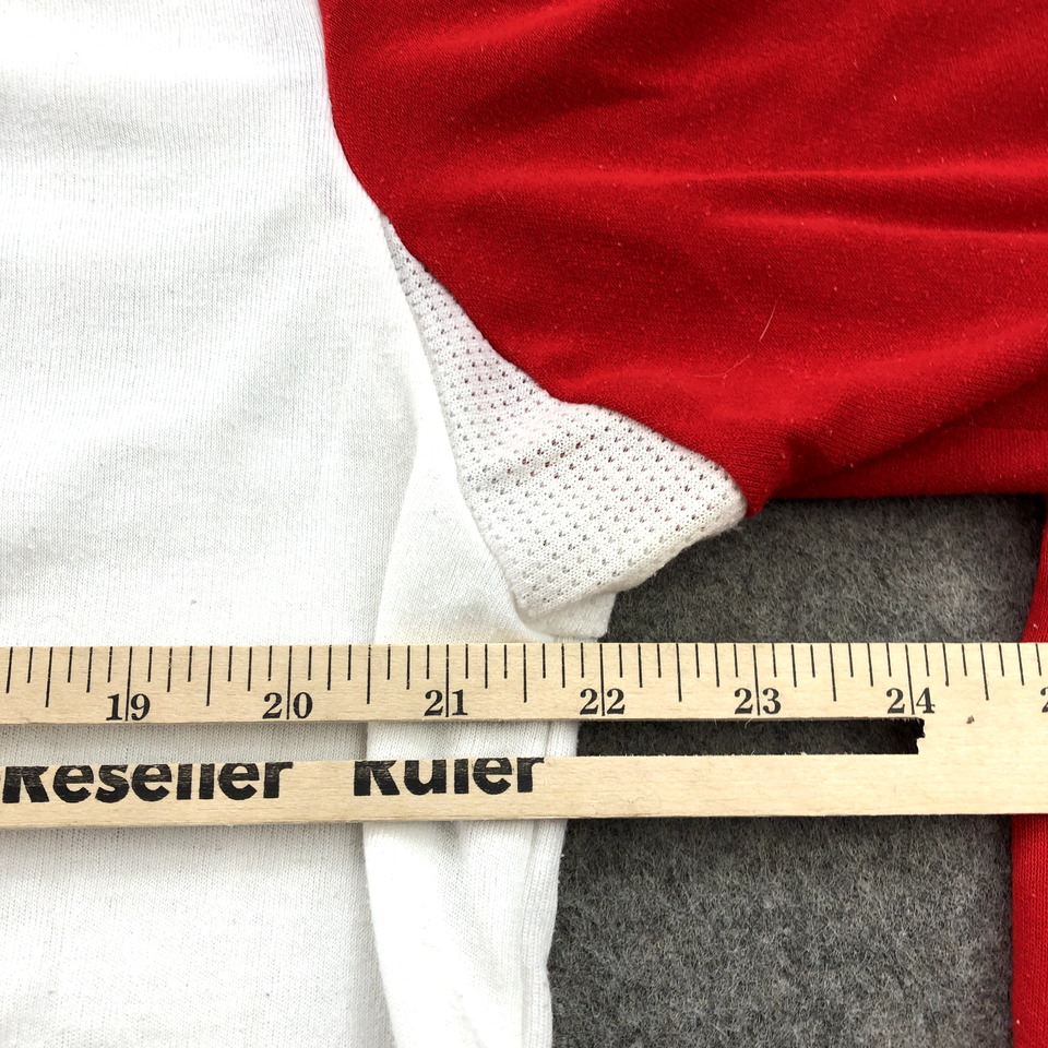 Mizuno Shirt Men Large Red White Long Sleeve Baseball Warm Up Baselayer ...