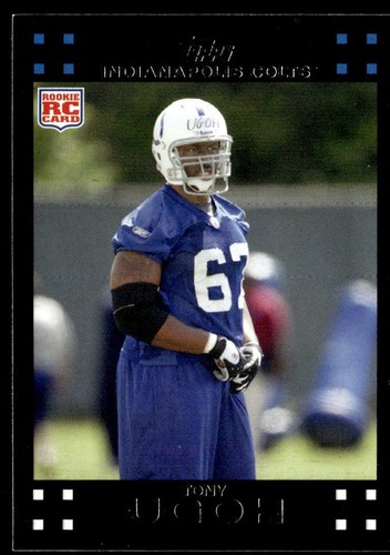 2007 Topps Tony Ugoh Rookie Indianapolis Colts #394 | eBay