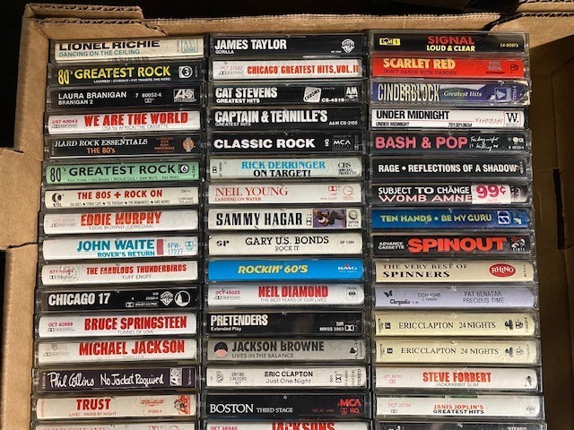 LOT of 80 CASSETTE TAPES - 80's Rock, Classic Rock, Hard Rock, Few ...