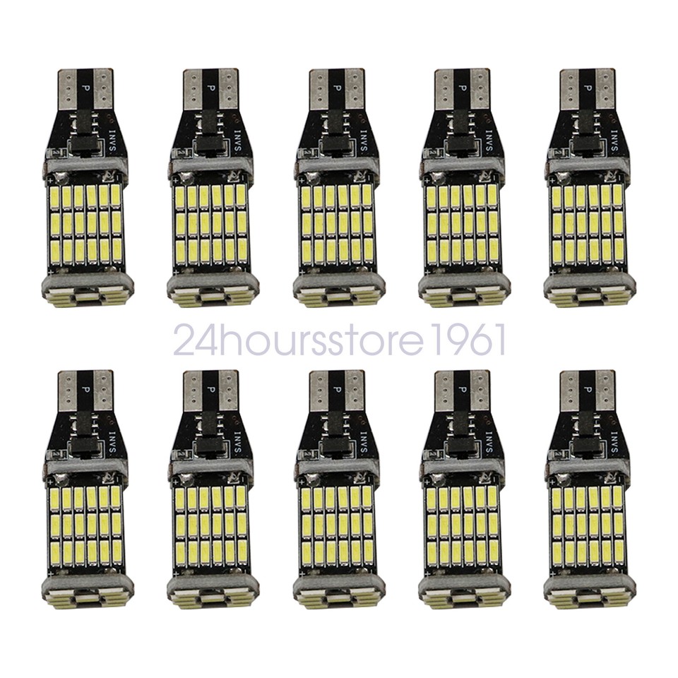 10X T15 921 912 LED Reverse Backup Light Bulbs W16W 916 White Super ...