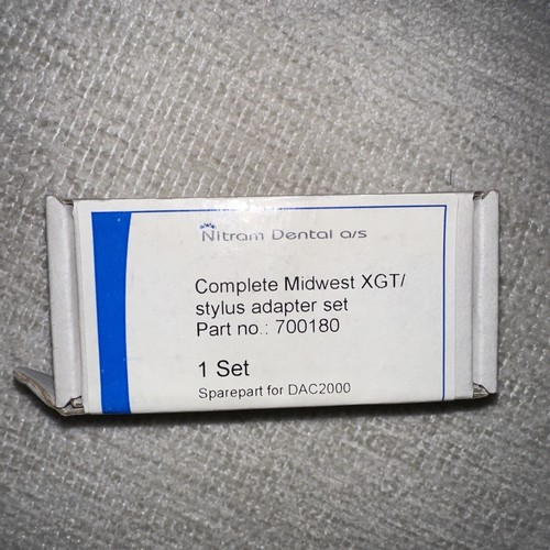 Nitram Dental Complete Midwest XGT/ Stylus Adapter Set Part No: 700180 ...