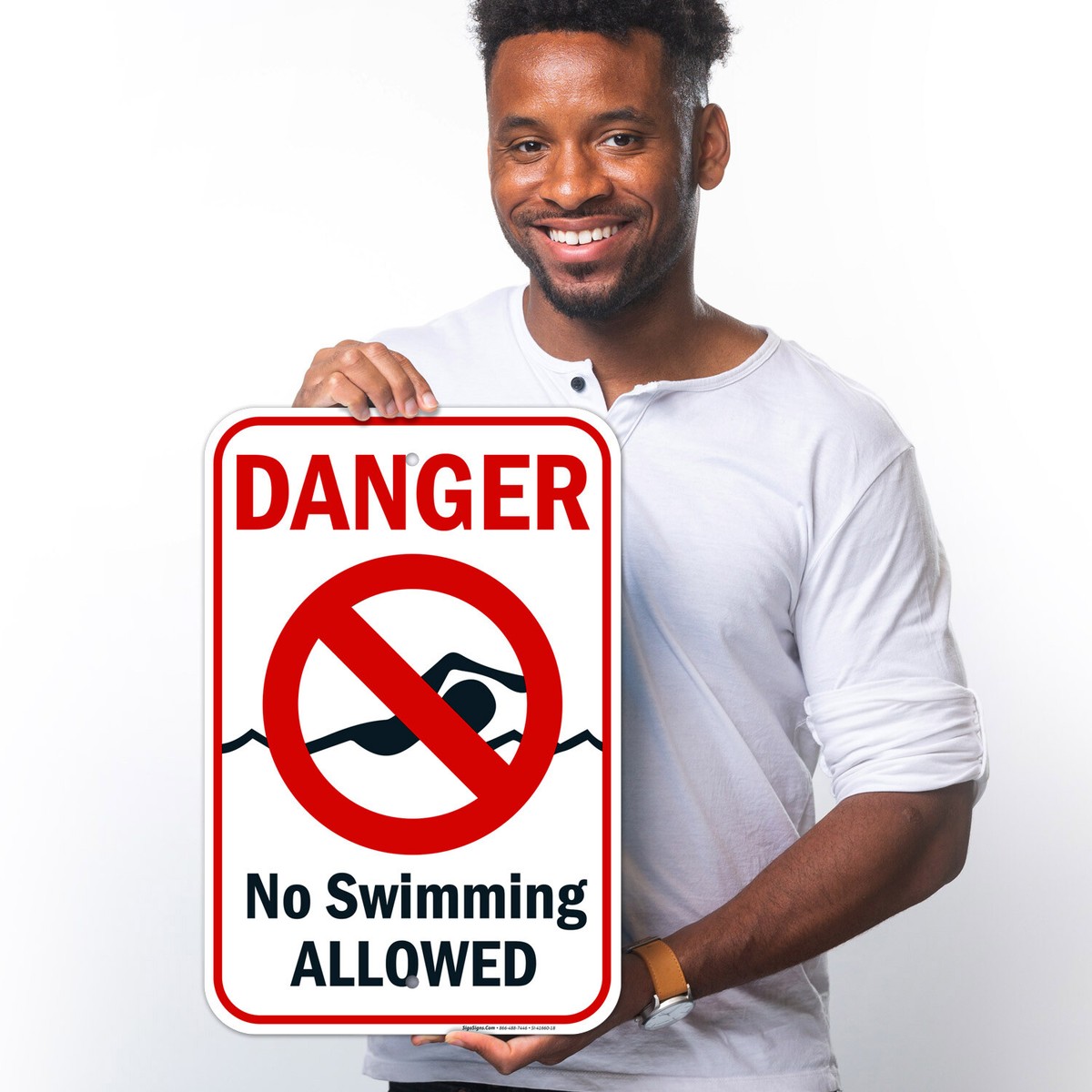 No Swimming Allowed No Swimming Allowed Sign On Black Background