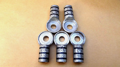 5PCS,1/0G,3/8"STUD SIZE,CRIMPABLE,SOLDERABLE CABLE ENDS,SIDE POST ...