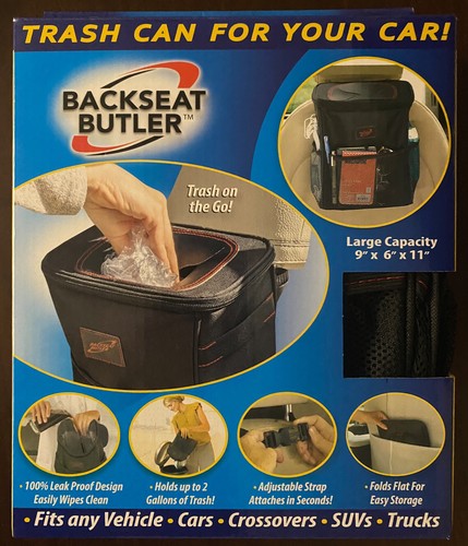 🚗Backseat Butler - Leak Proof Car Trash Can - Two Gallon Capacity As ...