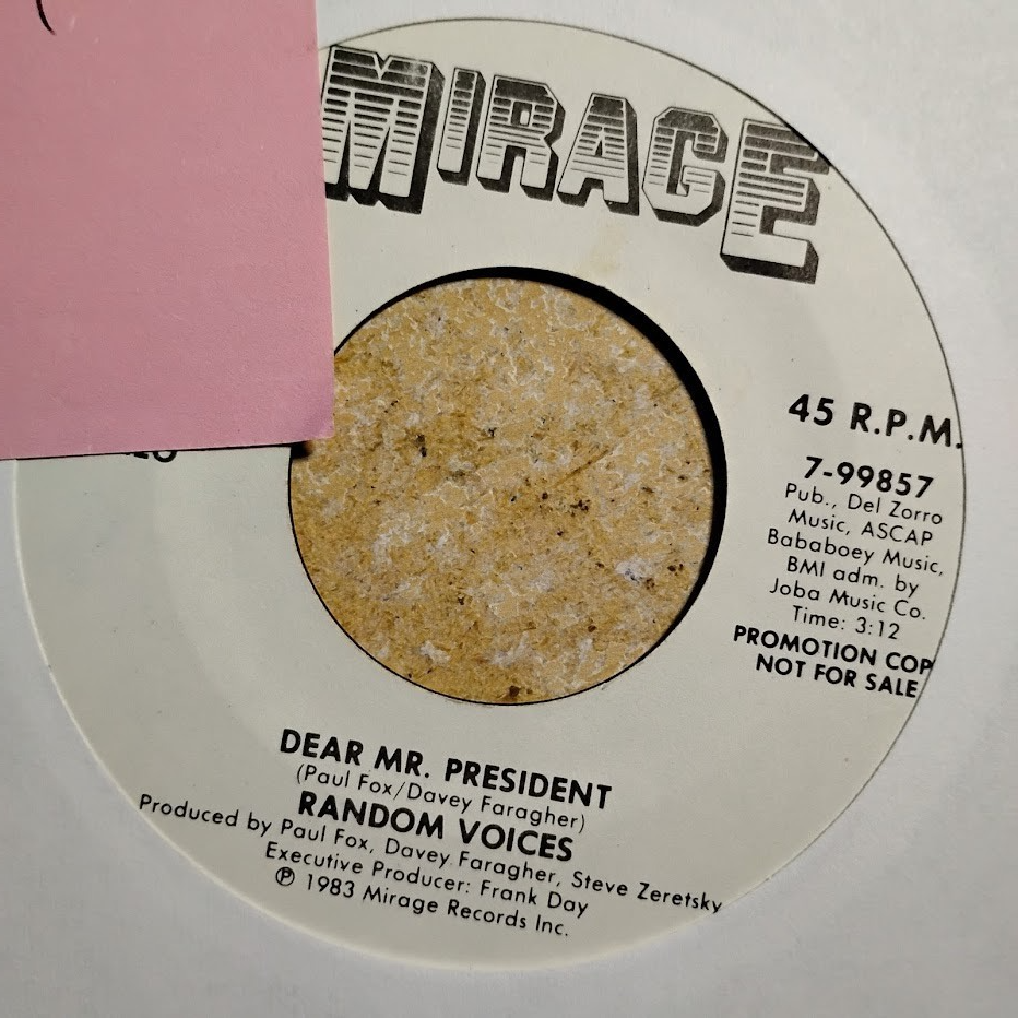 DEAR MR PRESIDENT - RANDOM VOICES 45 NM PROMO FRESH ELECTRO FUNK HEAR ...