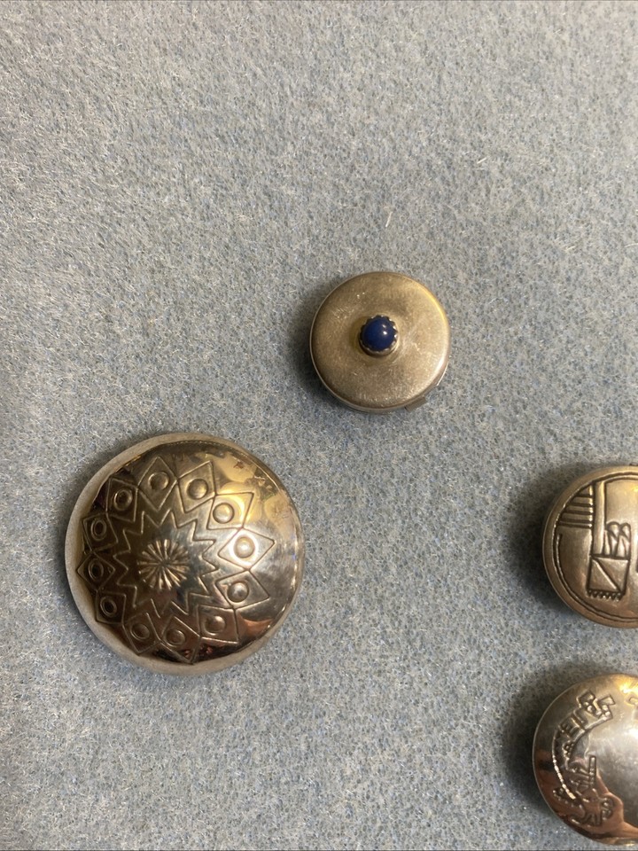 12 Vintage Sterling Southwest Native American Button Covers | eBay