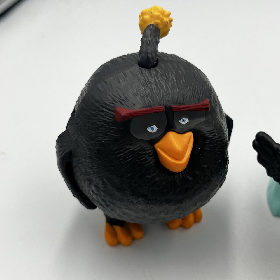McDonalds Angry Birds Movie 4 Toy Lot 2016 Bomb Chuck Launcher Pullback ...