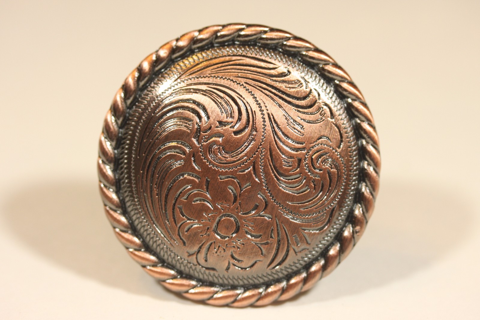 FANCY WESTERN KNOB ANTIQUE COPPER CABINET HARDWARE DRAWER PULLS | eBay