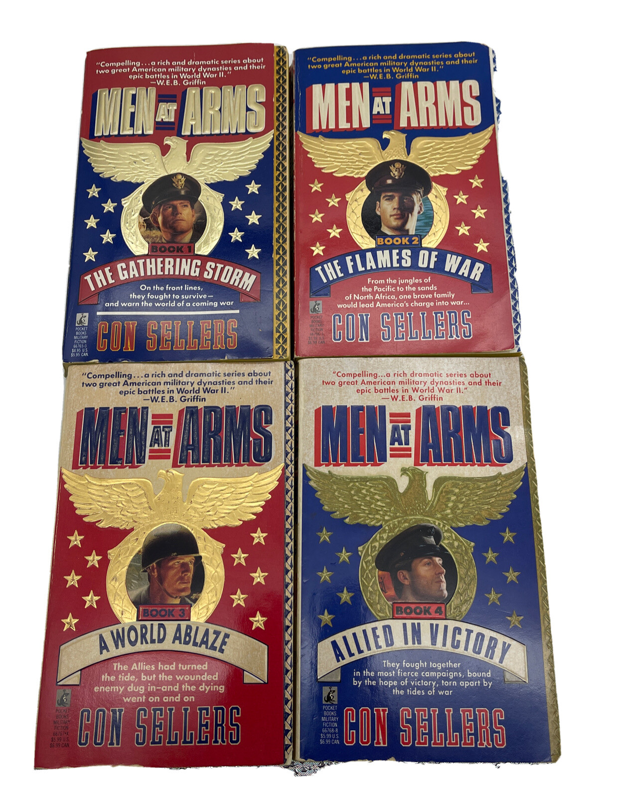 Complete Set Series - Lot of 4 Men at Arms books by Con Sellers PB 1st ...