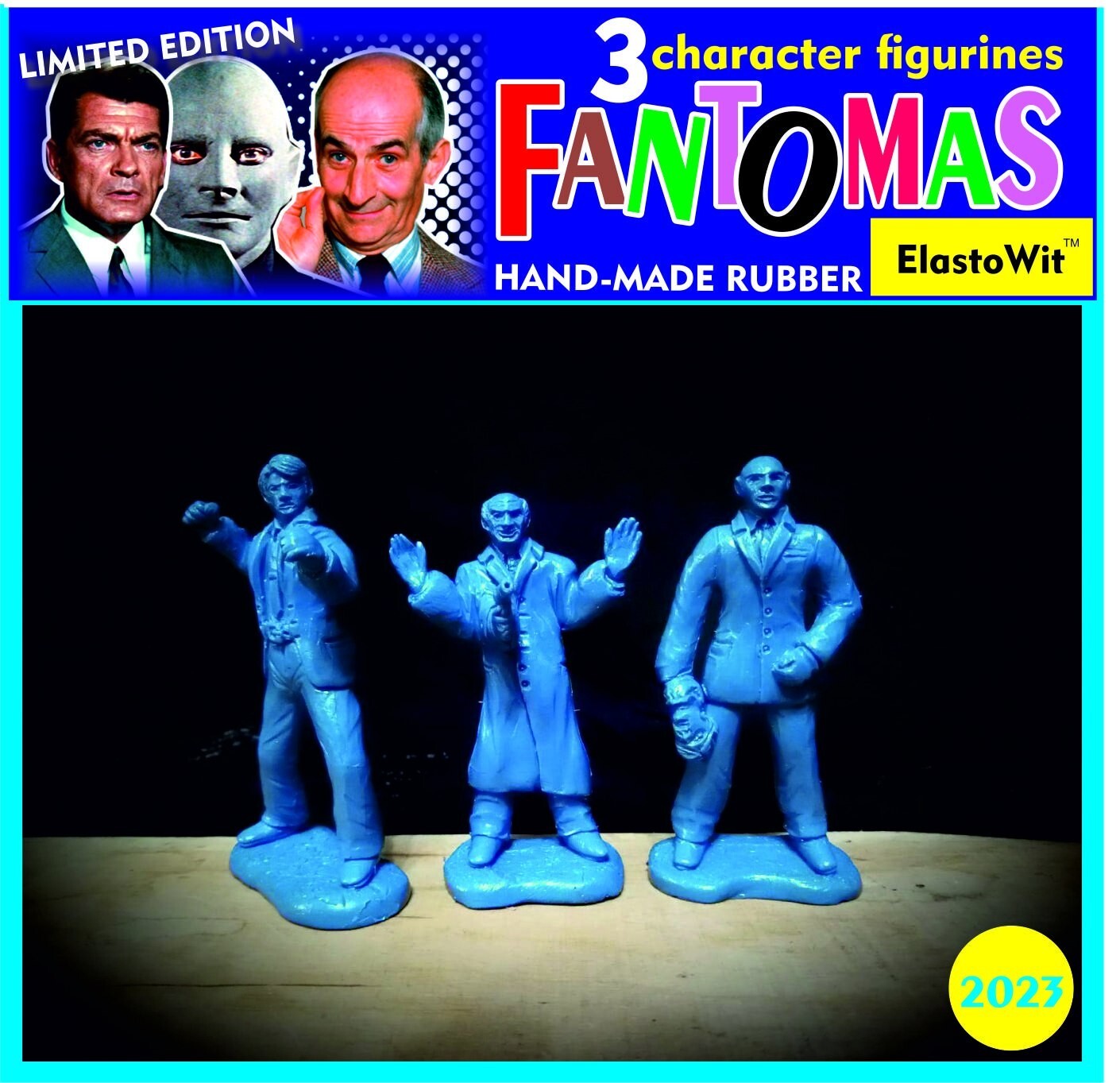 ELASTOWIT NEW ERA RUBBER 54 MM FANTOMAS 3 FIGURE PLAYSET LIMITED EDITION | eBay