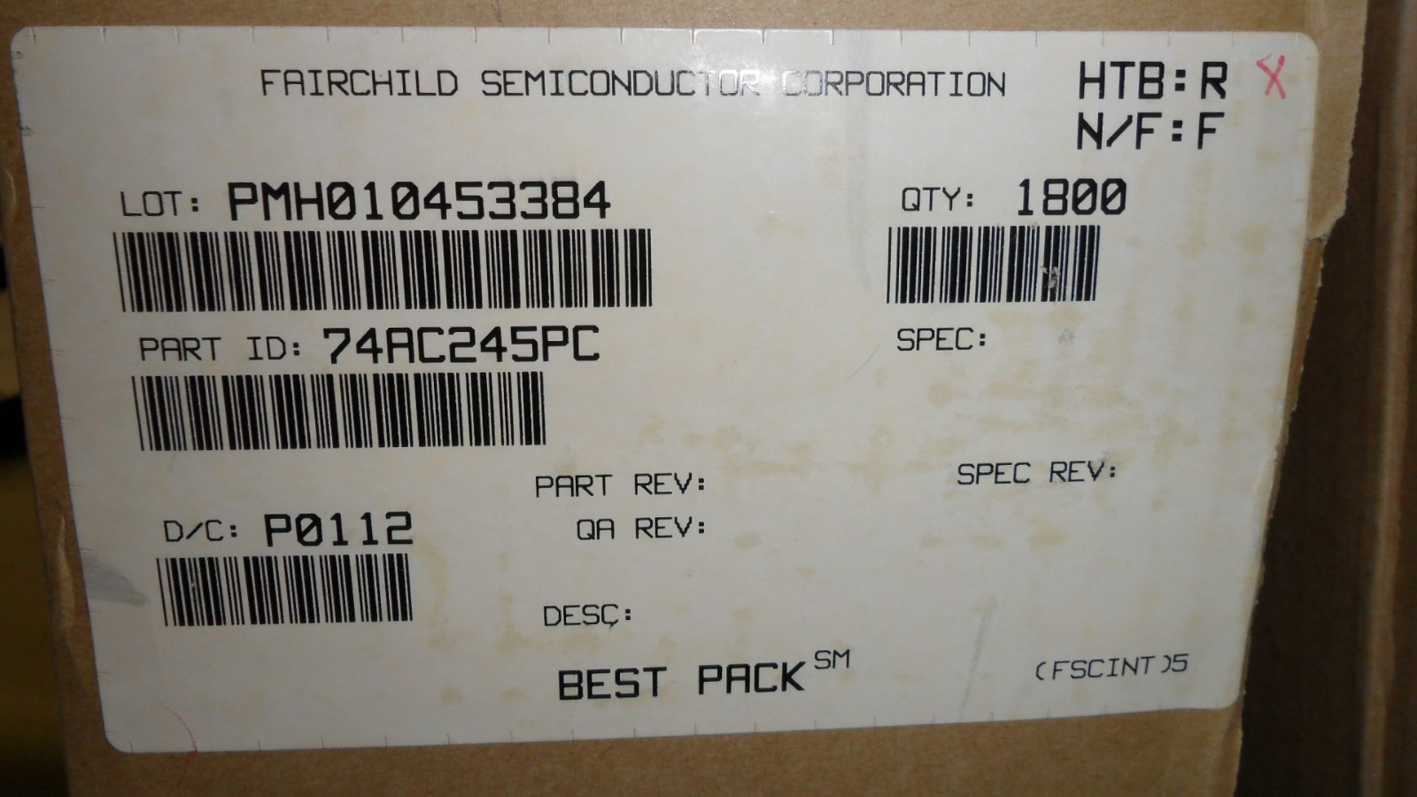 74AC245PC 74AC245 Bus Transceiver 8-CH 3 ST 20-PIN DIP (5 PER LOT) | eBay