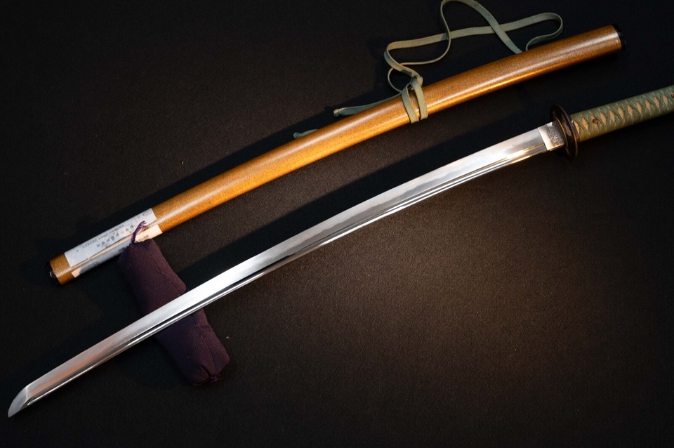 Katana Japanese sword Gendaito 78.0cm long blade Kato Kanekuni 1976 ...