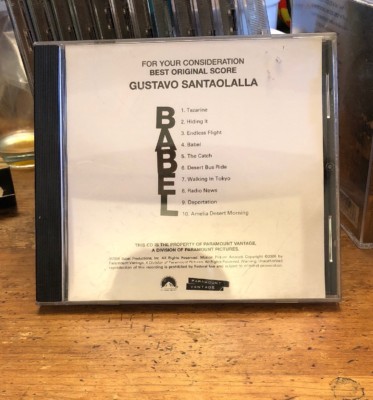 RARE PROMO Babel CD soundtrack score Gustavo Santaolalla 3 EXCLUSIVE ...