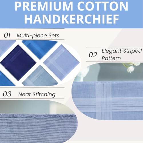 8 Pack Men's Handkerchiefs Cotton Handkerchiefs for Men 16 inch Large ...