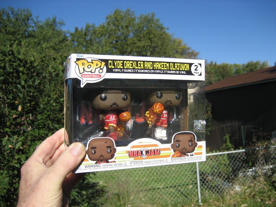 NBA Jam Funko Pop Double Clyde Drexler & Hakeem Olajuwon Houston ...