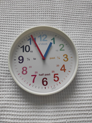 Acctim Wickford Kids Wall Clock in White Helps Teach Children To Tell ...