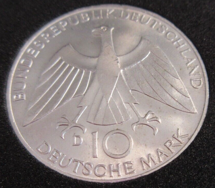 OLYMPIC GAMES SPIRAL 1972 MUNICH 10 DEUTSCHE MARKS BUNC MINT MARK D ...