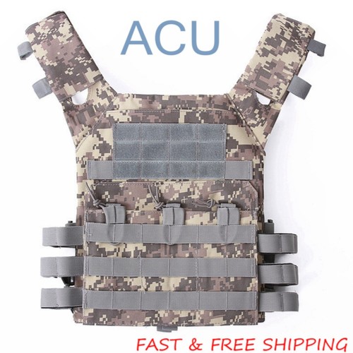 ACU Portable Tactical Military Combat Assault Plate Carrier Chest Rig ...