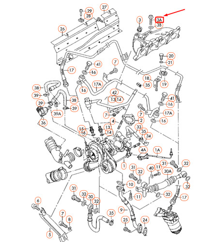 OEM AUDI A3 8L TURBO MOUNTING BOLT 058145540 GENUINE | eBay