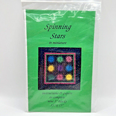 Spinning Stars Miniature by Karen K. Stone Quilt Pattern Nine 3" Blocks ...