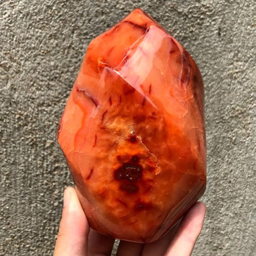 1260G Natural Red Agate Quartz Crystal Freeform Mineral specimen ...