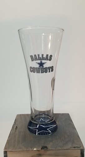 Tall Dallas Cowboys Logo Glass Beer | 7.25" Tall Star Logo at Bottom of ...