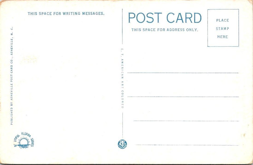 Manatee, FL Florida ARCADE & POST OFFICE BLDG Vintage Cars ca1920's ...