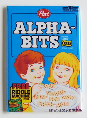 Alpha Bits Cereal Box FRIDGE MAGNET | eBay
