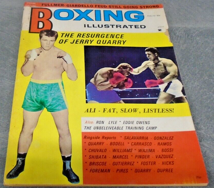 1972 BOXING ILLUSTRATED MAGAZINE JERRY QUARRY MUHAMMAD ALI ETC VERY ...