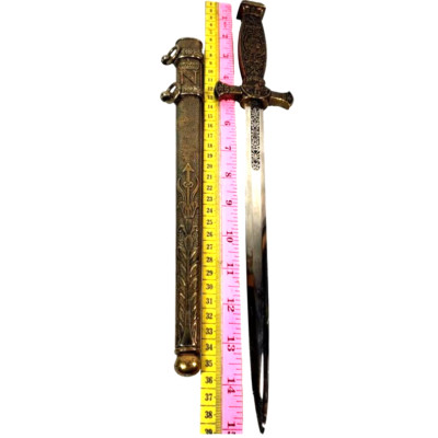 Naval Decorative Ornate Dirk Dagger Style Letter Opener & Sheath 16 1/4 ...