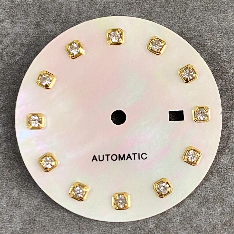 24.5mm Watch Dial Face Parts Fit NH05 NH06 Automatic Movement Diamond ...