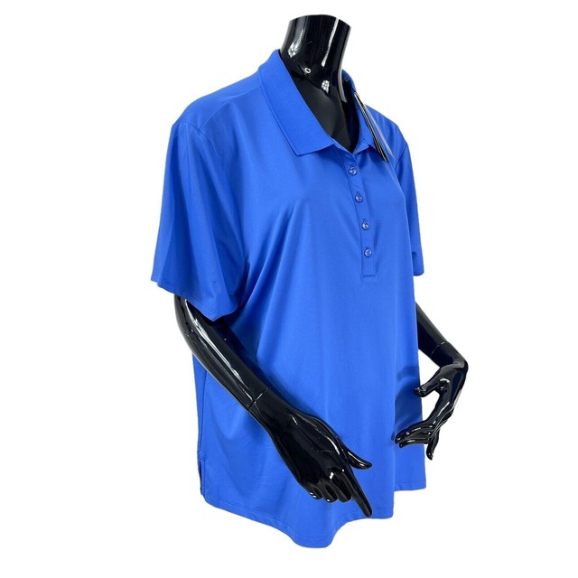 Callaway Amparo Blue 5 Button Polo Golf Shirt UPF 50 Women's Size 3XL ...