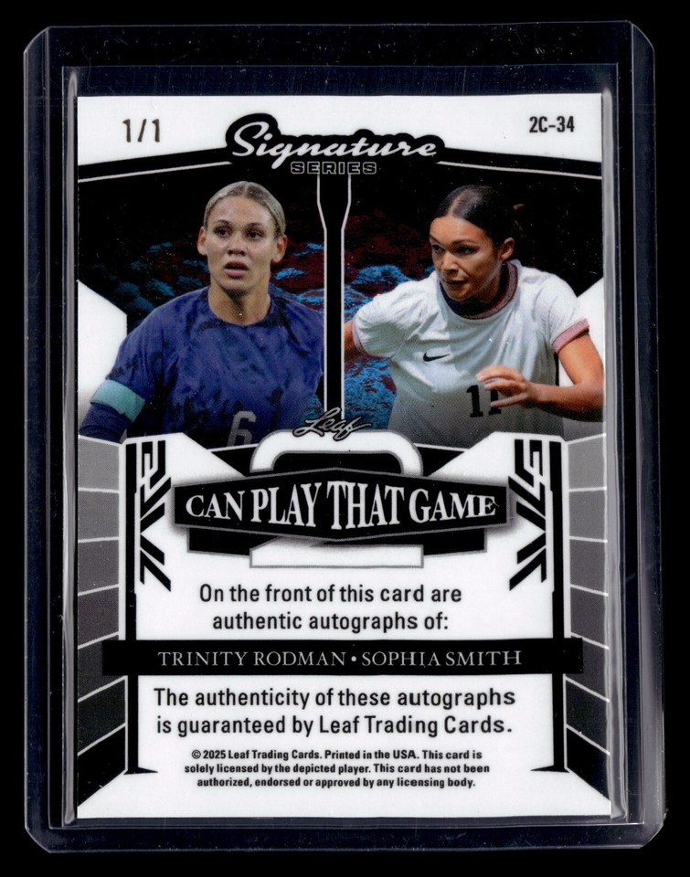 TRINITY RODMAN SOPHIA SMITH 2025 Leaf Signature Series Auto #1/1 DUAL ...