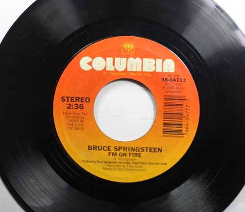 Rock Nm! 45 Bruce Springsteen - I'M On Fire / Johnny By By On Columbia ...