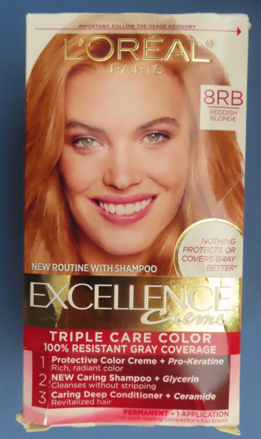 L'Oreal Paris Excellence Creme Hair Color, 8RB Reddish Blonde, Pack of ...