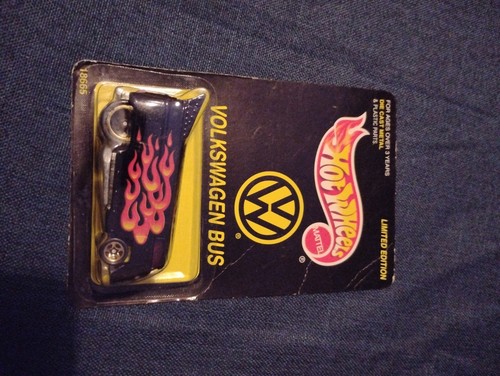 1997 Hot Wheels Limited Edition Volkswagen VW Drag Bus Black with Flames 18665 | eBay