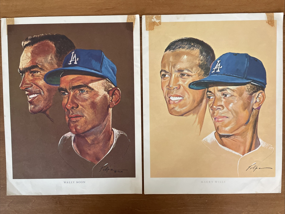 (24) 1964 & 1982 L. A. Dodger player portraits - Nicholas Volpe - $1.00 ...