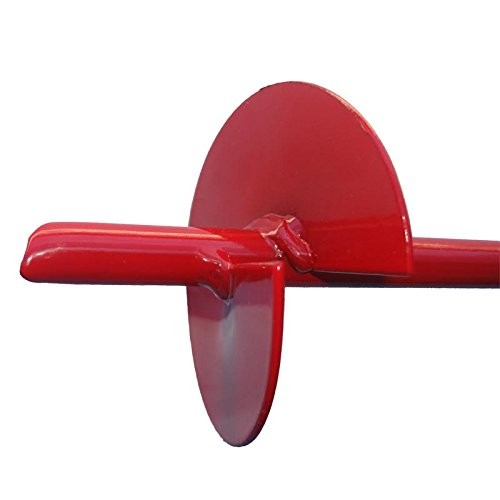 48" Auger Earth Anchor 6" W Helix, 18mm Rod, Painted red, Heavy Duty ...