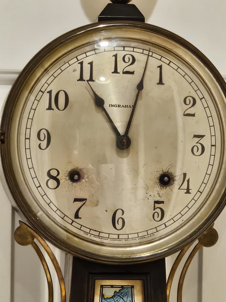 Antique Working 1929 INGRAHAM "Treasure Island" 8 Day Banjo Wall Clock ...