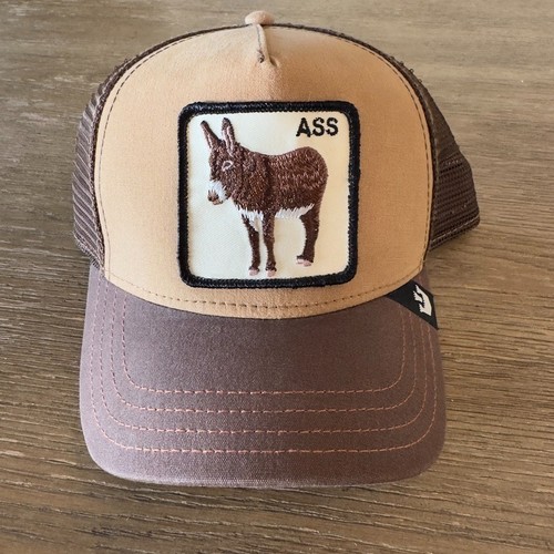 Goorin Bros 'The Farm' The Ass-Brown & Tan SnapBack Patch Trucker Hat ...