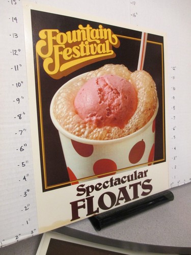 Baskin Robbins ice cream FLOATS 1979 store display sign Fountain ...
