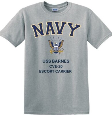 USS BARNES CVE-20*E. CARRIER*NAVY EAGLE*SHIRT. OFFICIALLY LICENSED | eBay