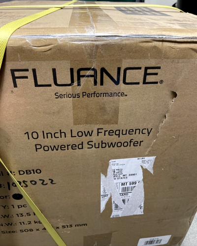 Fluance DB10 10-inch Low Frequency Front Firing Powered Subwoofer Home ...